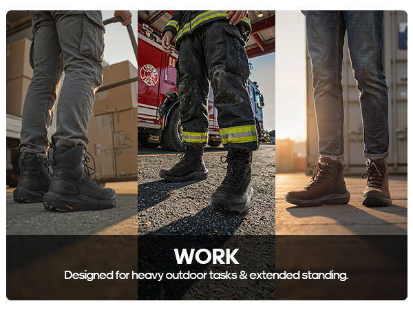 BLACK High-Top Security & Army Boots-NORTIV 8