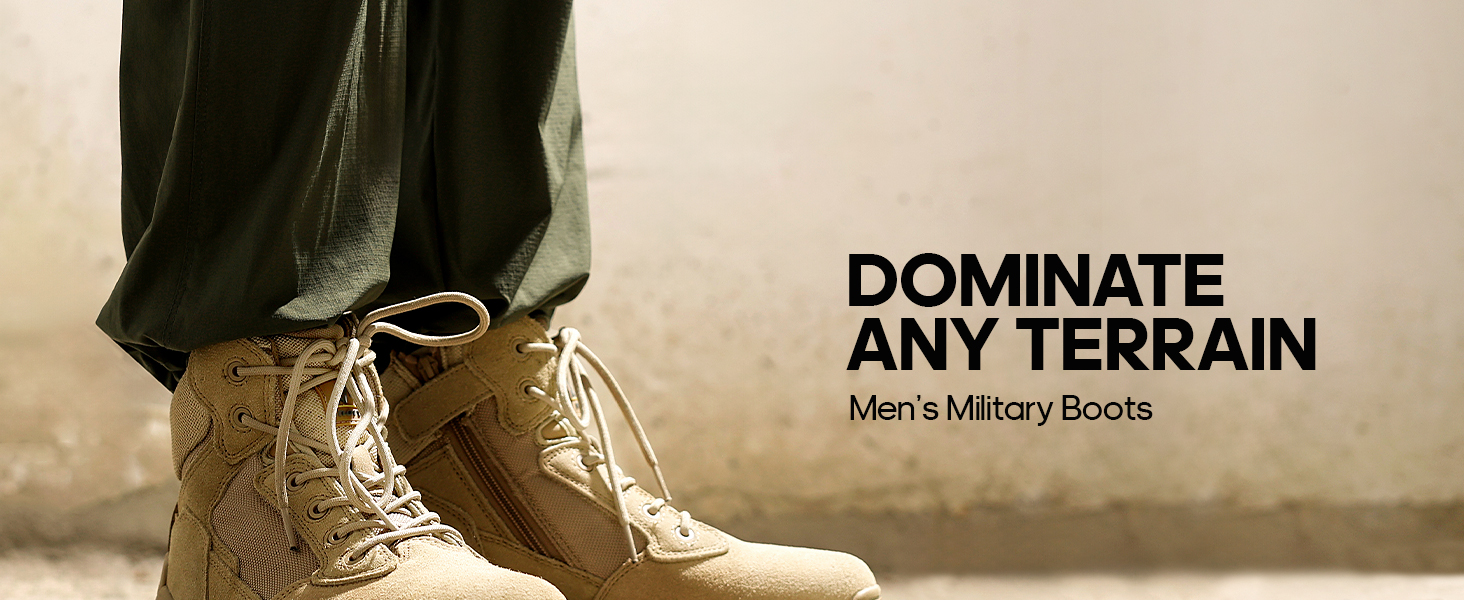 Men's Extra Wide Military Tactical Boots -Nortiv 8