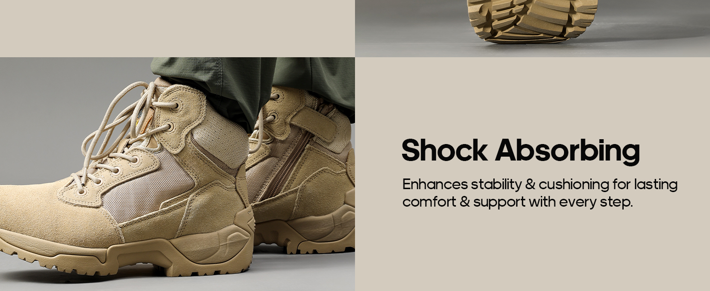 Men's Extra Wide Military Tactical Boots -Nortiv 8
