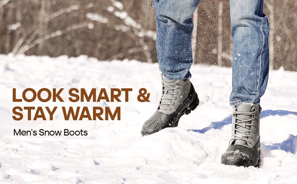 Men’s Warm Outdoor Snow Boots for Winter Adventures