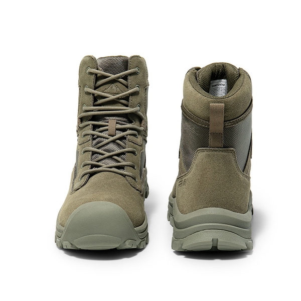 ARMY GREEN Men's Cap-Toe Waterproof Work Military Boots